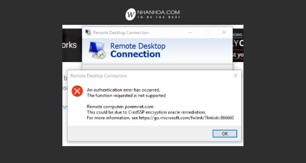 Cách Xử Lý Lỗi Rdp “this Could Be Due To Credssp Encryption Oracle…”
